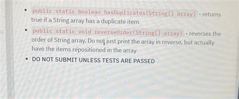 [solved] public static boolean hasduplicates string array returns true course hero