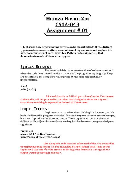 assignment 01 pdf computer program programming