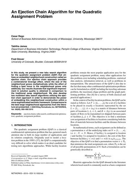 pdf an ejection chain algorithm for the quadratic assignment algorithm dokumen tips