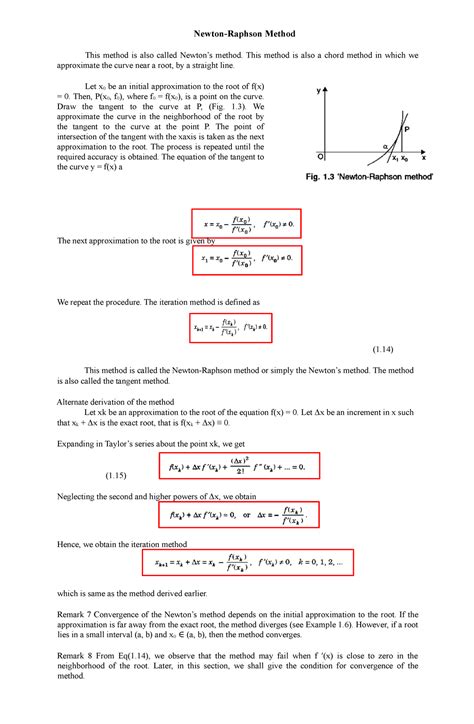 newton raphson method newton raphson method this method is also called newton s method this