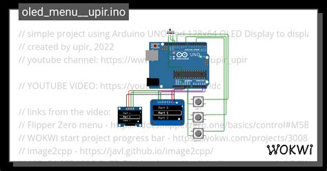 oled menu test wokwi esp32 stm32 arduino simulator
