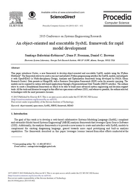 an object oriented and executable sysml framework for rapid model development pdf resource