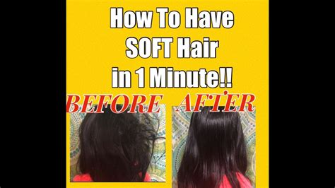 How To Have A Soft Hair In Minutes Youtube