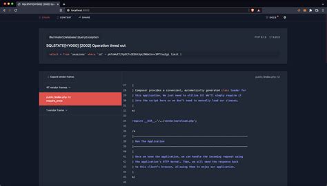 sqlstate[hy000] [2002] operation timed out when using session database driver · issue 43570