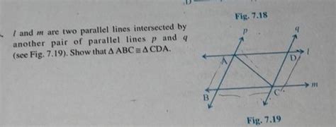 L And M Are Two Parallel Lines Intersected By Another Pair Of Parallel Li