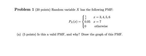 solved problem 1 20 points random variable x has the