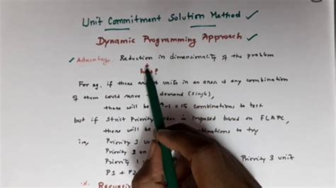unit commitment solution method forward dynamic programming approach youtube