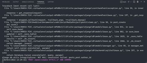 python why does adding user to my model gives me an internal server error django stack