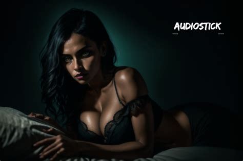 Rule 34 1girls Ai Generated Audiostick Bed Black Hair Black Lingerie Breasts Cleavage Green