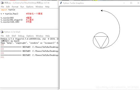 三、python学习（二）海龟模块turtle画笔介绍及命令详解（画圆） 海龟画圆 csdn博客