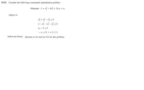 solved consider the following constrained optimization