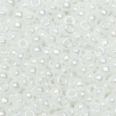Miyuki Round Seed Beads 8 0 9420 White Pearl Ceylon 22 Gram Tube