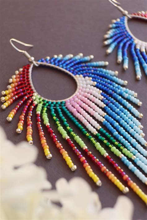 Seed Bead Fringe Earrings Jewelry Tcu Designs Patterns Beaded Beading World Wide Weft