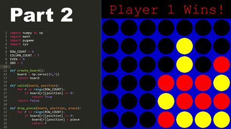 how to program connect 4 in python part 2 check for winning move youtube