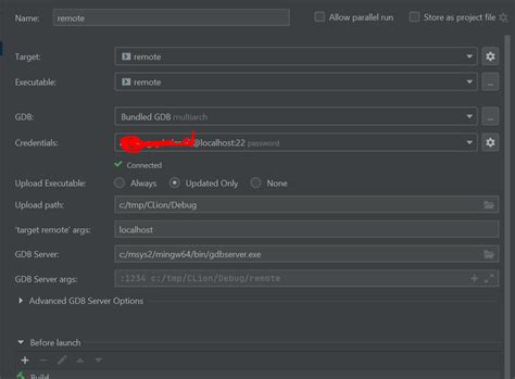 C CLion Remote GDB Server Targeting Windows Stack Overflow