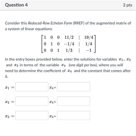 solved question 4 2 pts consider this reduced row echelon