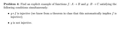 solved problem 4 find an explicit example of functions f a