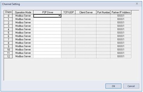 modbus tcp client setup