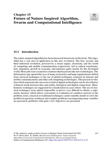 future of nature inspired algorithm pdf metaheuristic mathematical optimization