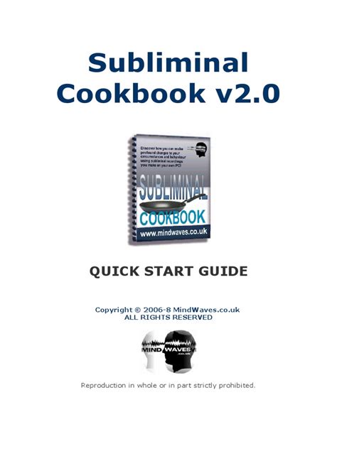 subliminal cookbook v2 0 quick start guide pdf e books computer file