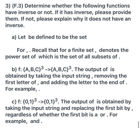 solved determine whether the following functions have