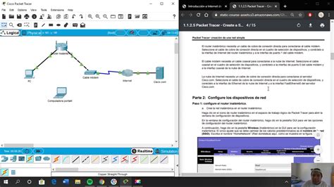 1 1 2 5 Packet Tracer Create A Simple Network Using PT YouTube