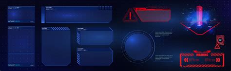 HUD Futuristic Frame User Interface Screen Elements Set Behance