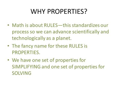 solving equations using properties the story of simplifying and then solving ppt download