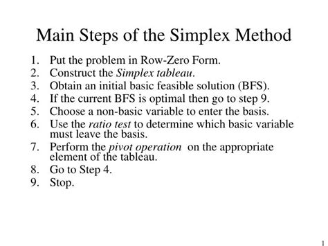 ppt the simplex method powerpoint presentation id 1992956