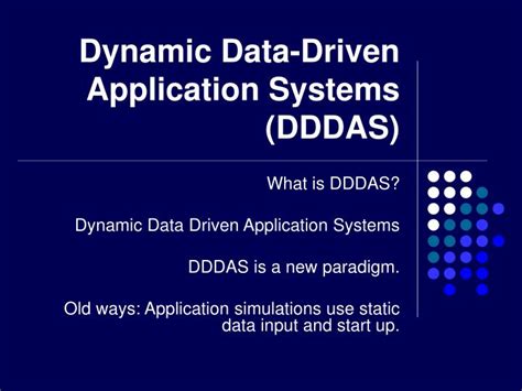 ppt dynamic data driven application systems dddas powerpoint presentation id 3804948