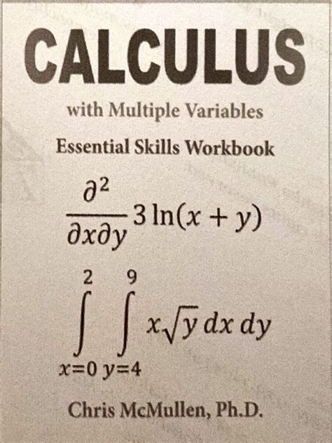 calculus with multiple variables essential skills workbook chris mcmullen pdf
