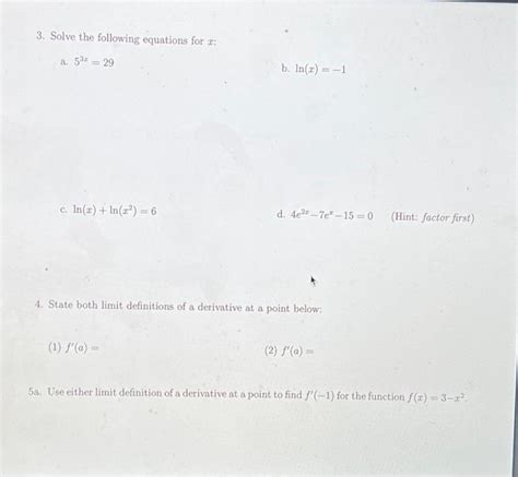 solved 1 plot the following functions on the axis provided