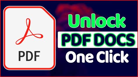 how to unlock pdf file how to remove password from pdf file easily in 2023 youtube