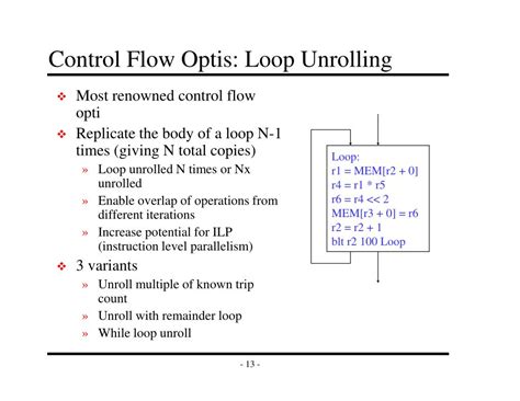 ppt control flow iii control flow optimizations powerpoint presentation id 4752110