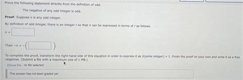solved prove the following statement directly from the