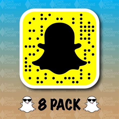 Snapchat Snapcode Qr Code 8 Pack 3 Custom Vinyl Decal Sticker Jdm Snap Slap Ebay