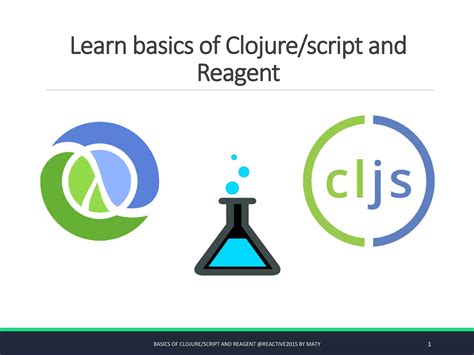 Learn Basics Of Clojure Script And Reagent Ppt