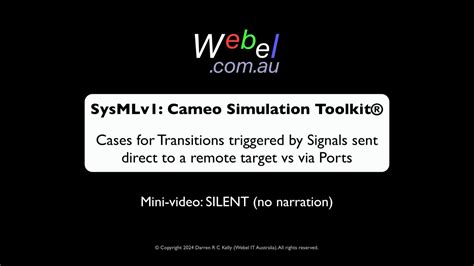 mini video sysmlv1 cameo simulation toolkit cases for transitions triggered by signals youtube