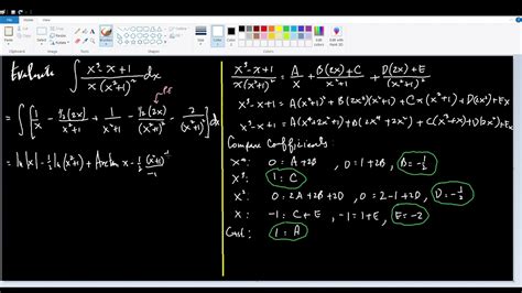 integration of rational functions by partial fractions case iv youtube