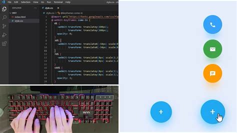 asmr programming floating button using html css no talking youtube