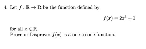 solved 4 let f r→r be the function defined by f x 2x3 1
