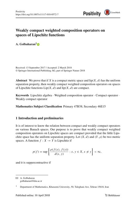 pdf weakly compact weighted composition operators on spaces of lipschitz functions