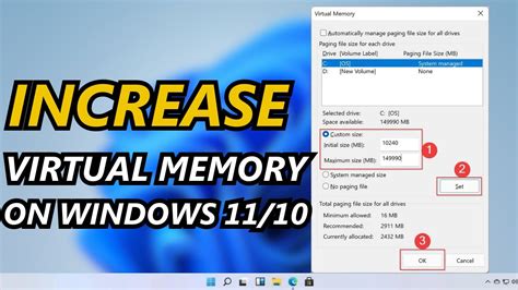 How To Increase Ram On Pc Laptop Increase Virtual Memory On Windows