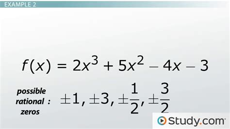 using the rational zeros theorem to find rational roots lesson