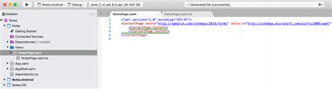 Create A Xamarin Forms Application Quickstart Xamarin Microsoft Learn