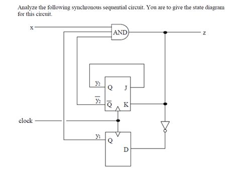 solved analyze the following synchronous sequential circuit