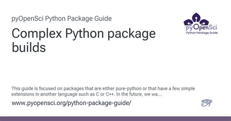 Complex Python Package Builds Python Packaging Guide