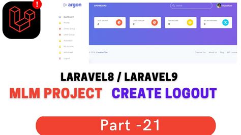 21 Create Logout In Laravel Mlm Project Tutorial In Hindi Laravel9