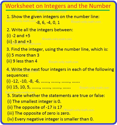 Integers Grade 9 Notes