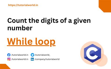 c program to count the digits of a given number tutorial world